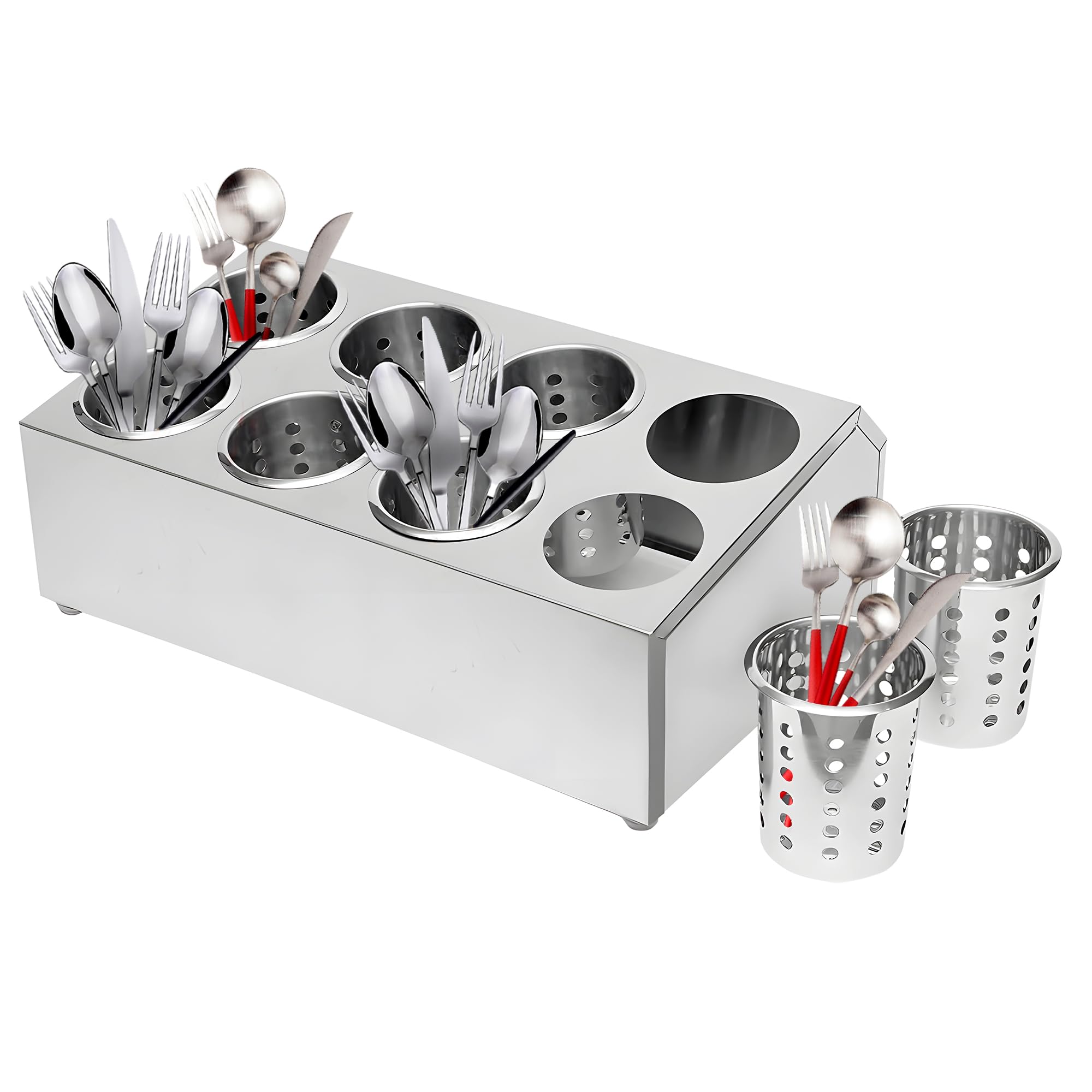 Amazon.com - bimiti 8 Holes Flatware Cylinder Holder Commercial ...