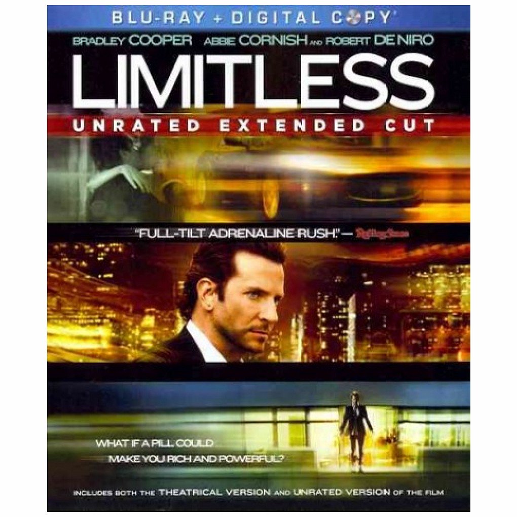 Amazon.com: Limitless (Unrated Extended Cut + Digital Copy) [Blu-ray ...