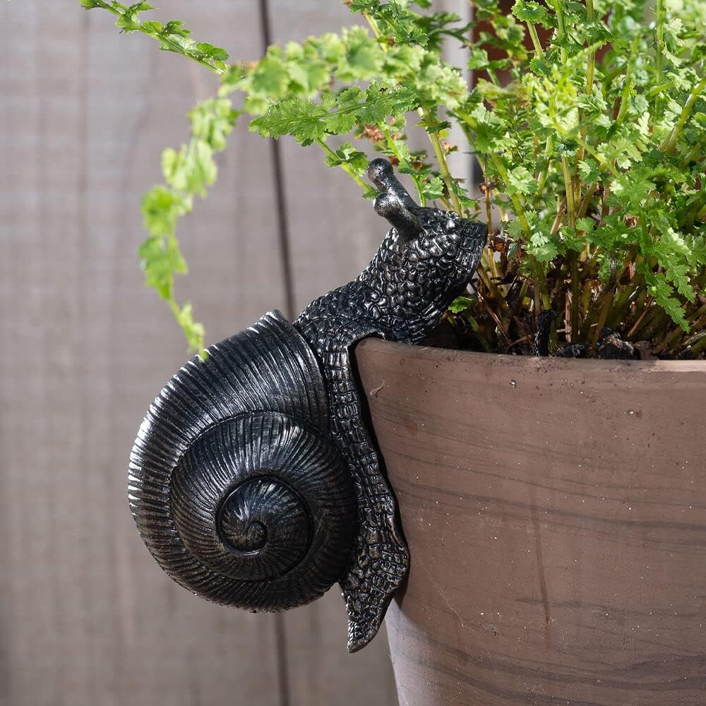 Amazon.com: Jardinopia Snail Pot Buddy - Decorative Plant Pot Hanger ...