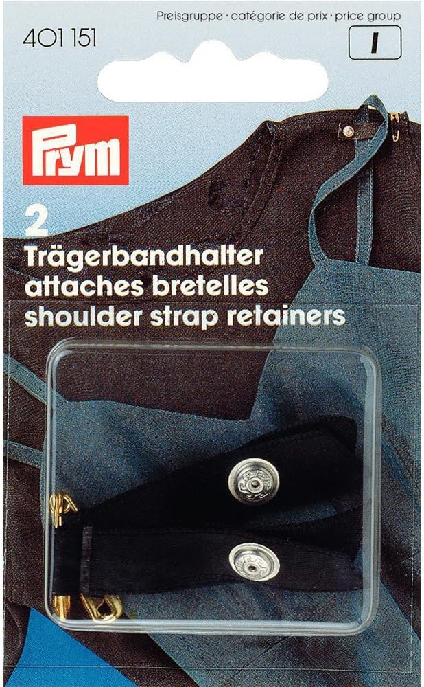 Prym - Black Shoulder Strap Retainers with Safety Pin - 1 Unit : Amazon ...