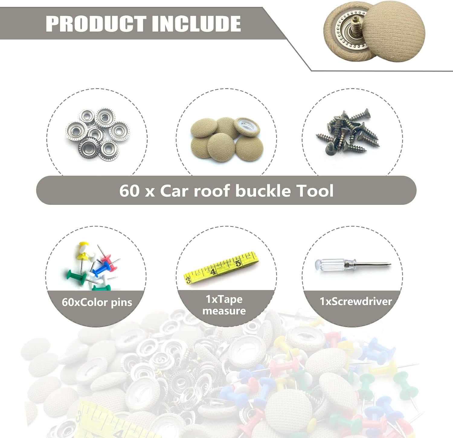 Car Headliner Repair Kit - 60 Snap Rivets and Nepal | Ubuy