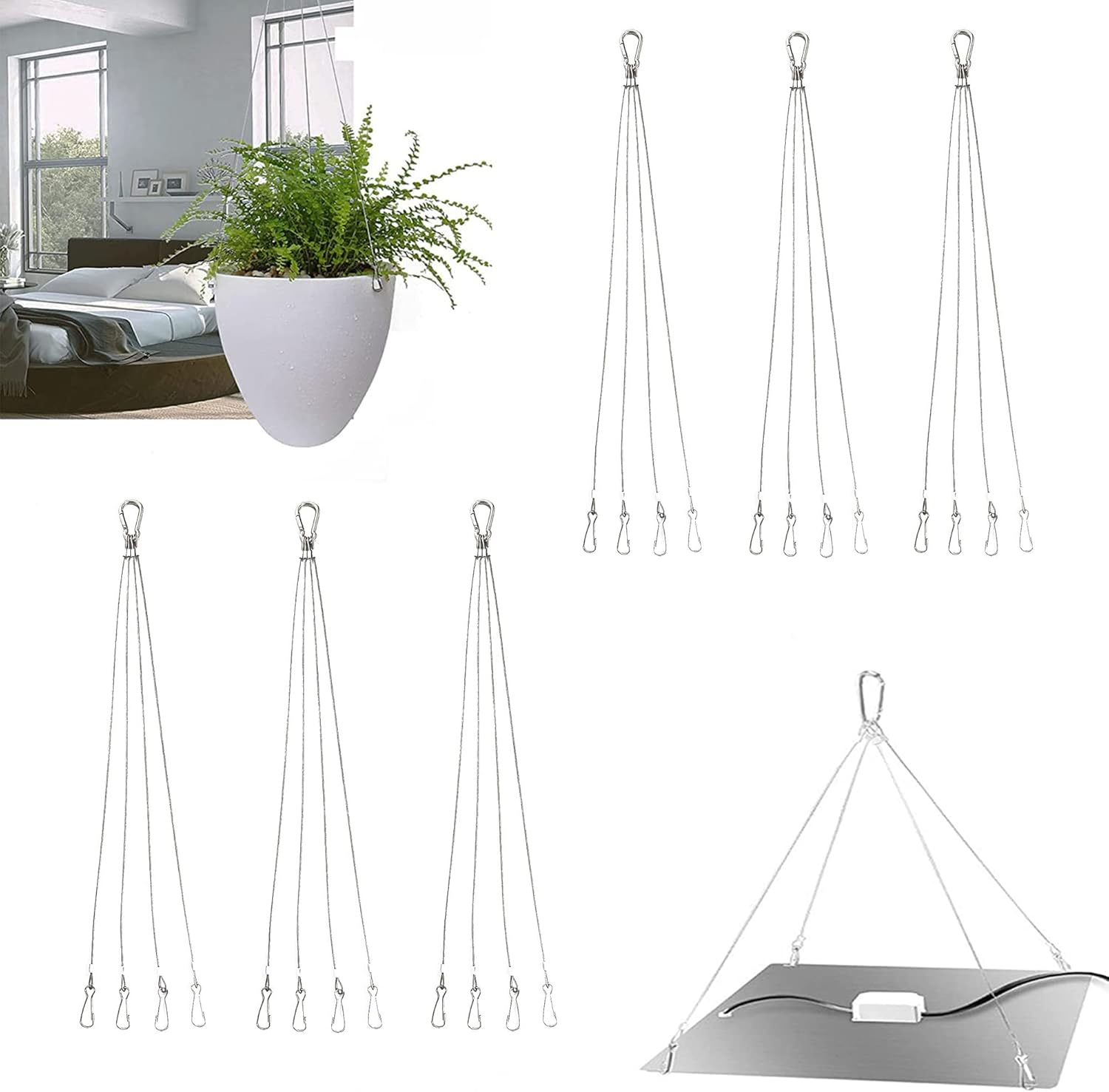 Amazon.com: MRRCYUR Chains for Hanging Plants 6pcs Hanging Basket Chain ...