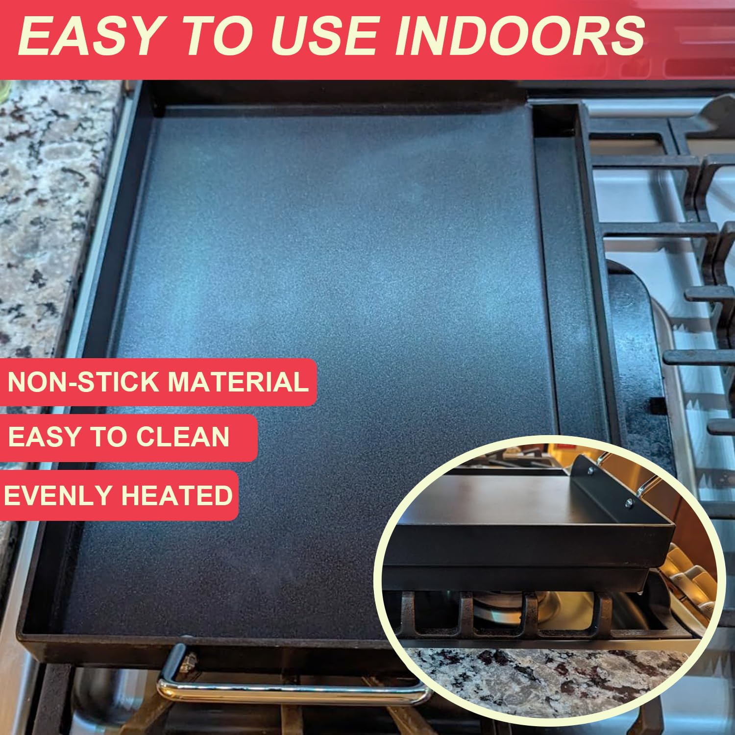 Snapklik.com : DcYourHome Universal Griddle Insert For Gas Grill/Gas ...