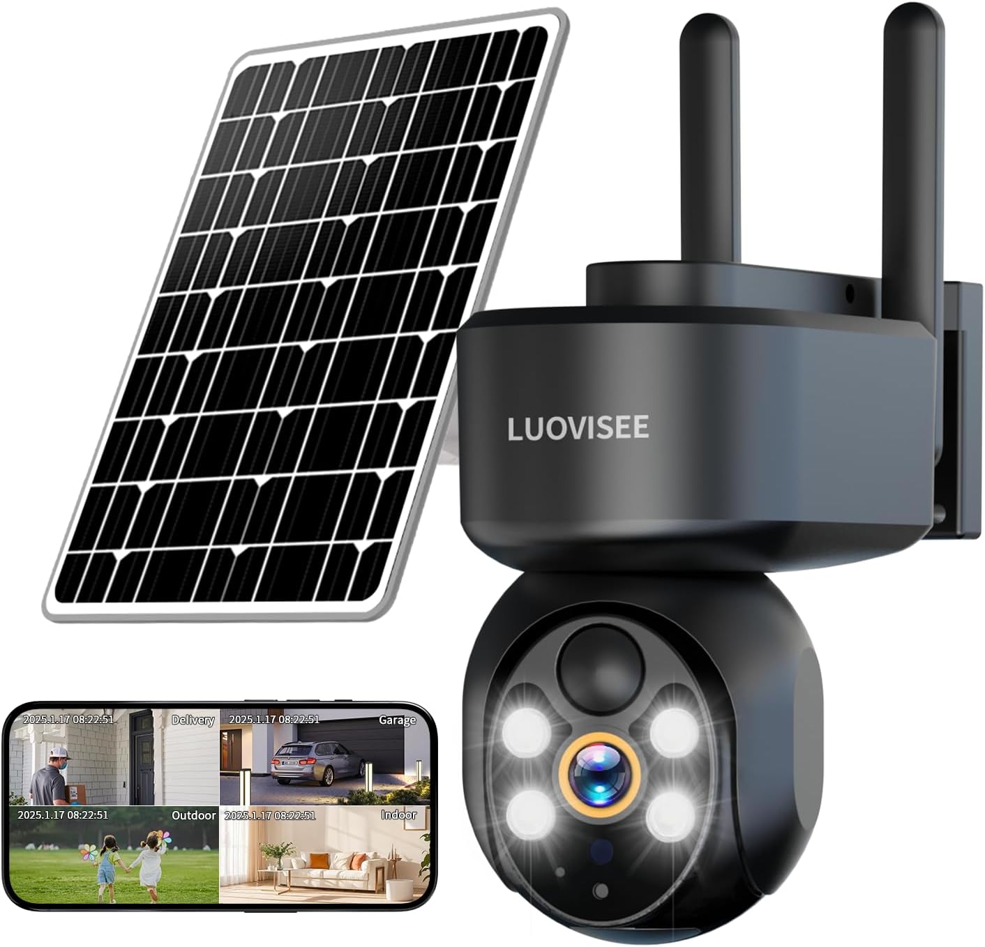Amazon.com : YUPBOE Security Cameras Wireless Outdoor Solar: Battery ...