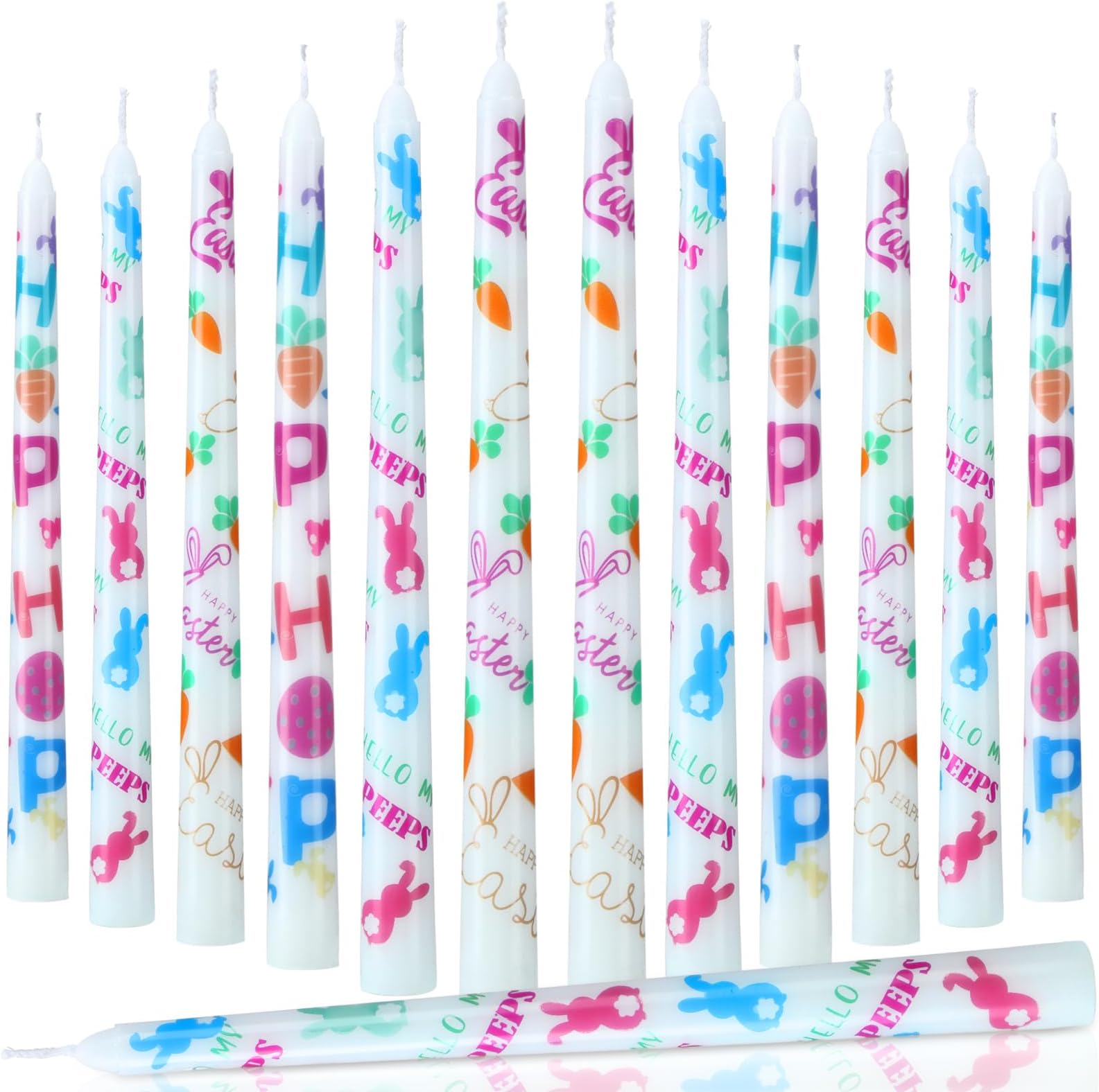 Amazon.com: Threlaco 9.8” Fourth of July Taper Candles American Flag ...