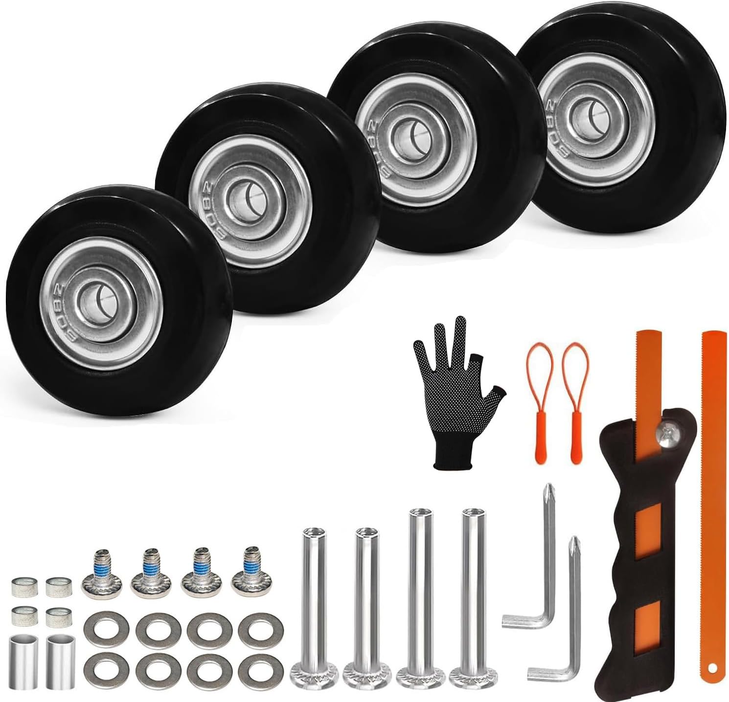 Amazon.com | Luggage Wheels Replacement Kit 4PC Diameter 2in/50mm Thick ...