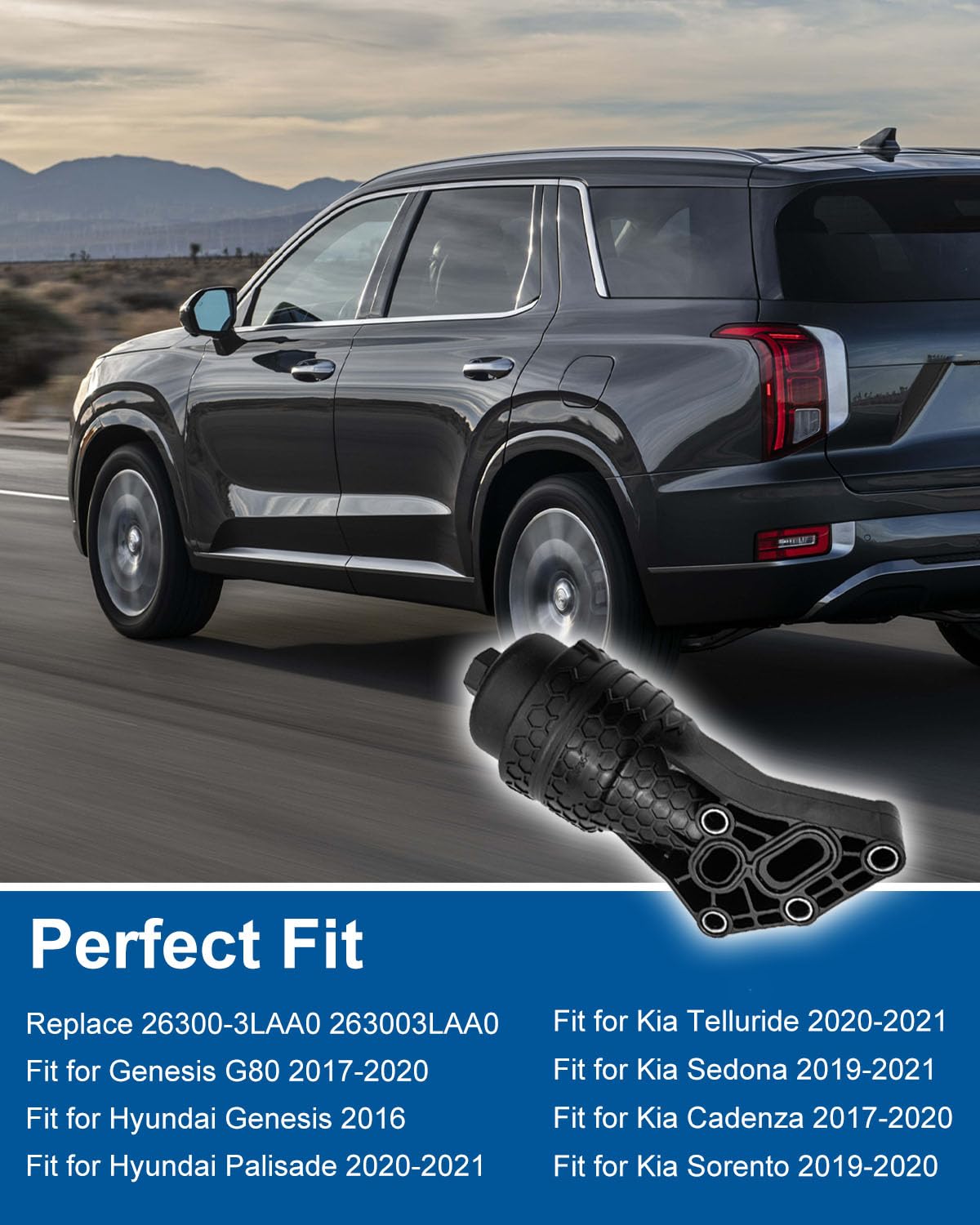 Snapklik.com : 26300-3LAA0 Oil Filter Housing Complete Assembly Kit Fit ...