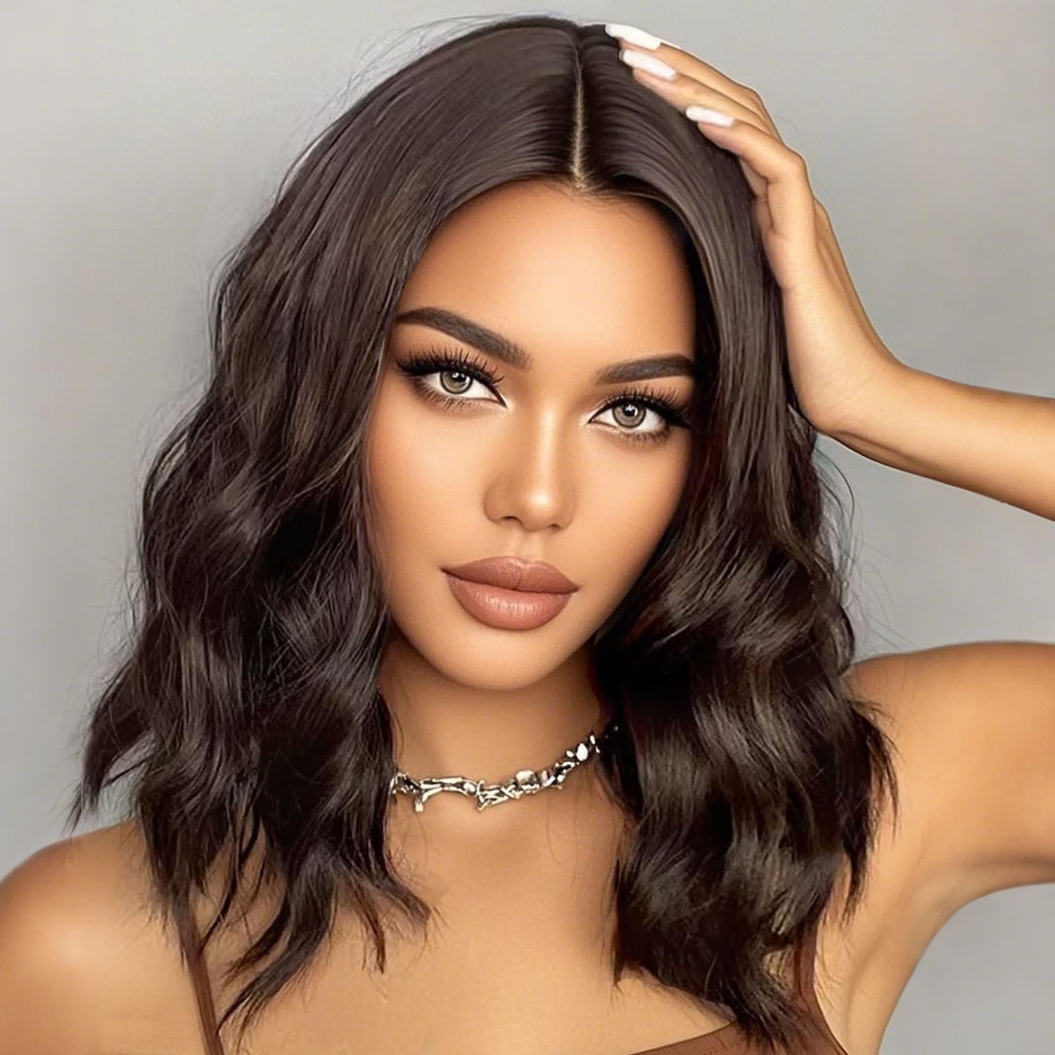 Amazon.com : Incohair Short Blonde Wig for Women - 14 inch Wavy Middle ...