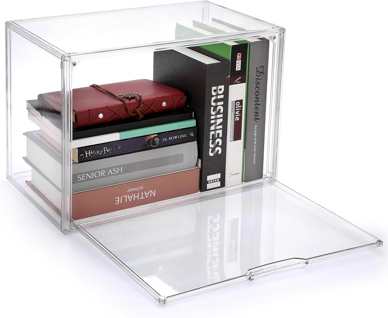 Amazon.com: BTSKY Clear Acrylic Display Case Book Storage Organizer Box ...