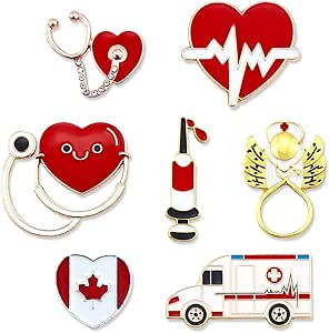 Amazon.com: Cute Medicine Enamel Lapel Pin Set, LEEFONE 7 PCS Cartoon ...
