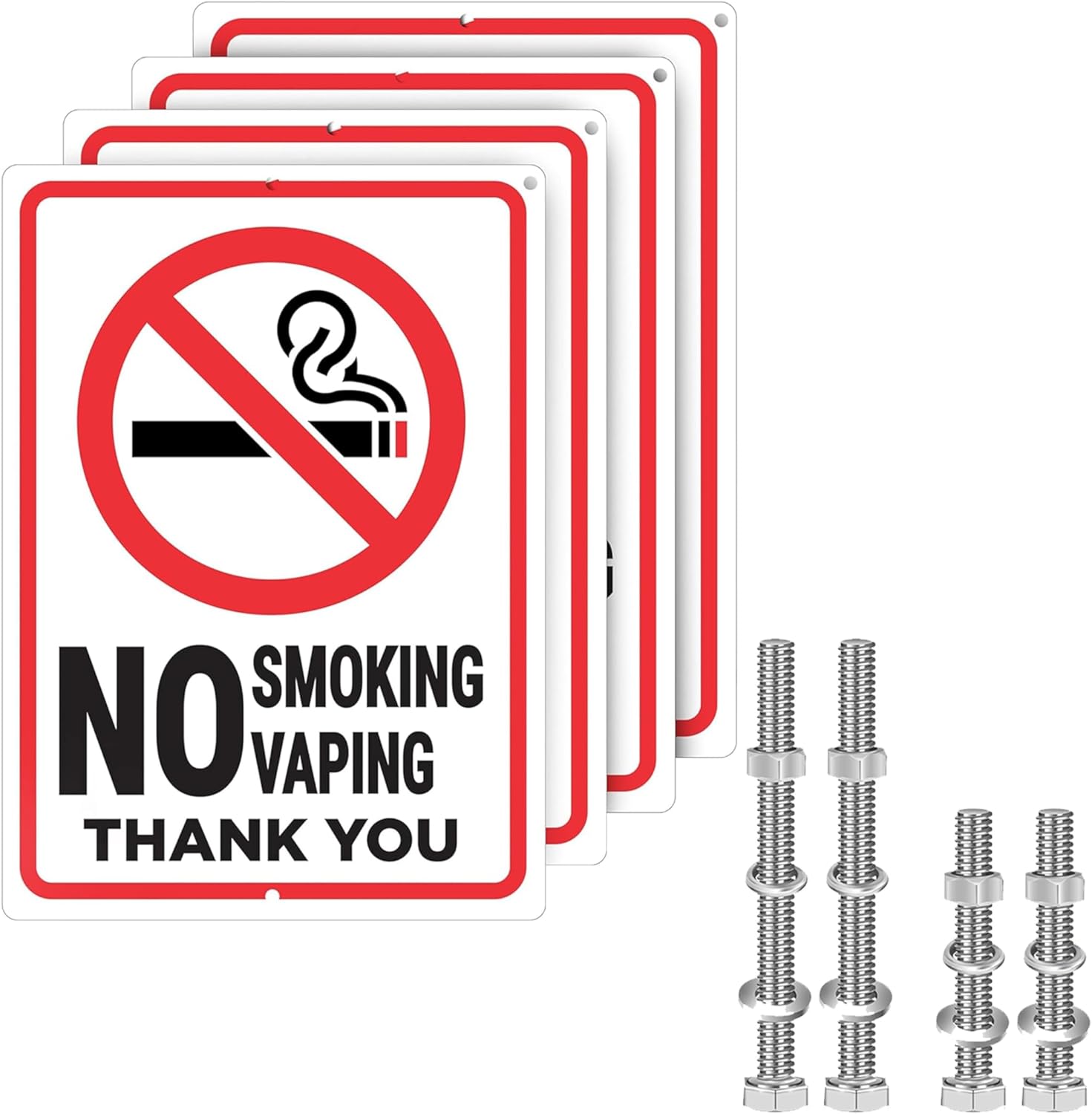 Amazon.com: OLANZU (4 Pack) No Smoking for Business - No Smoking No ...