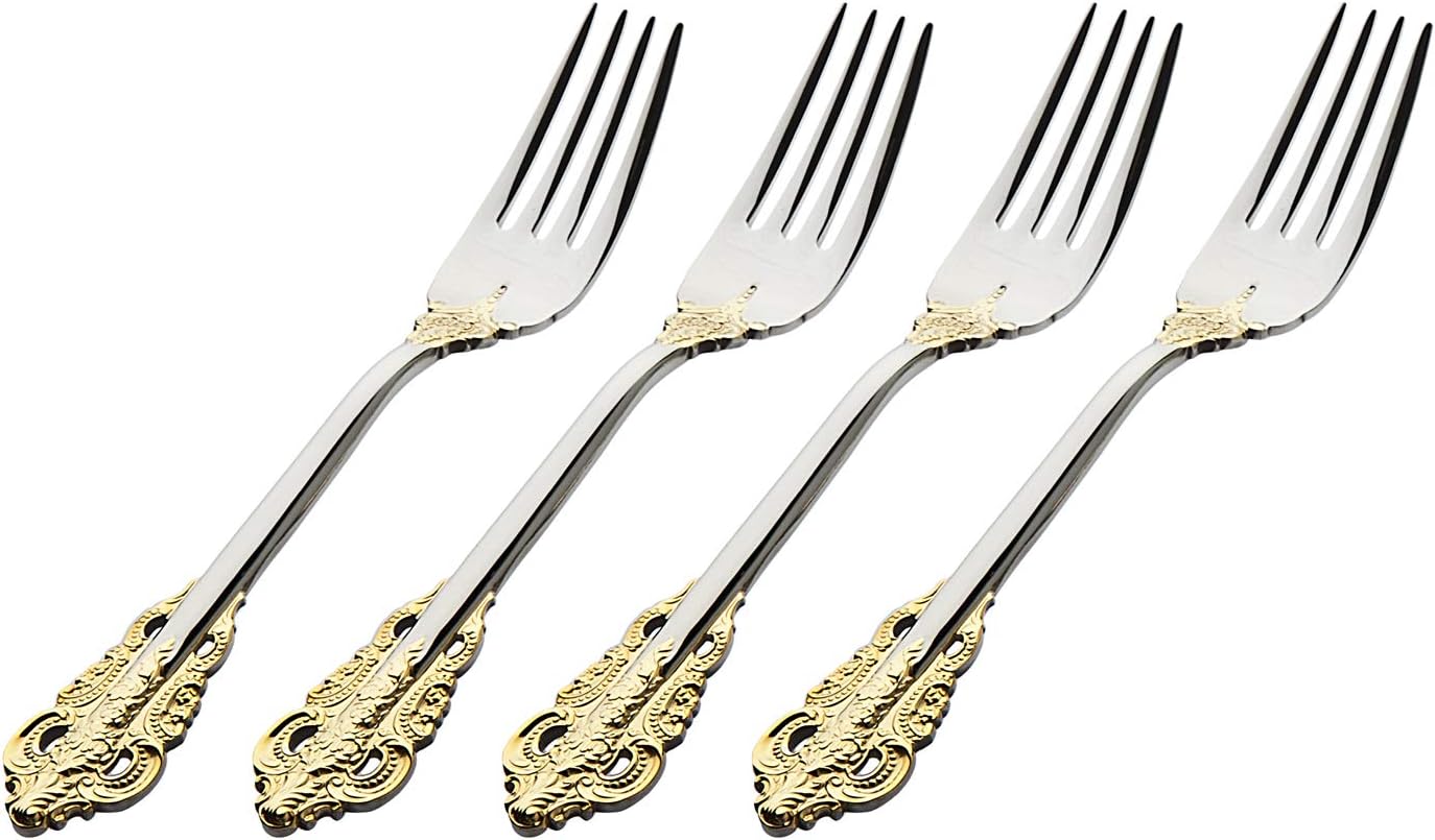 Amazon.com: Godinger Baroque Appetizer Salad Dessert Fork Set - set of ...