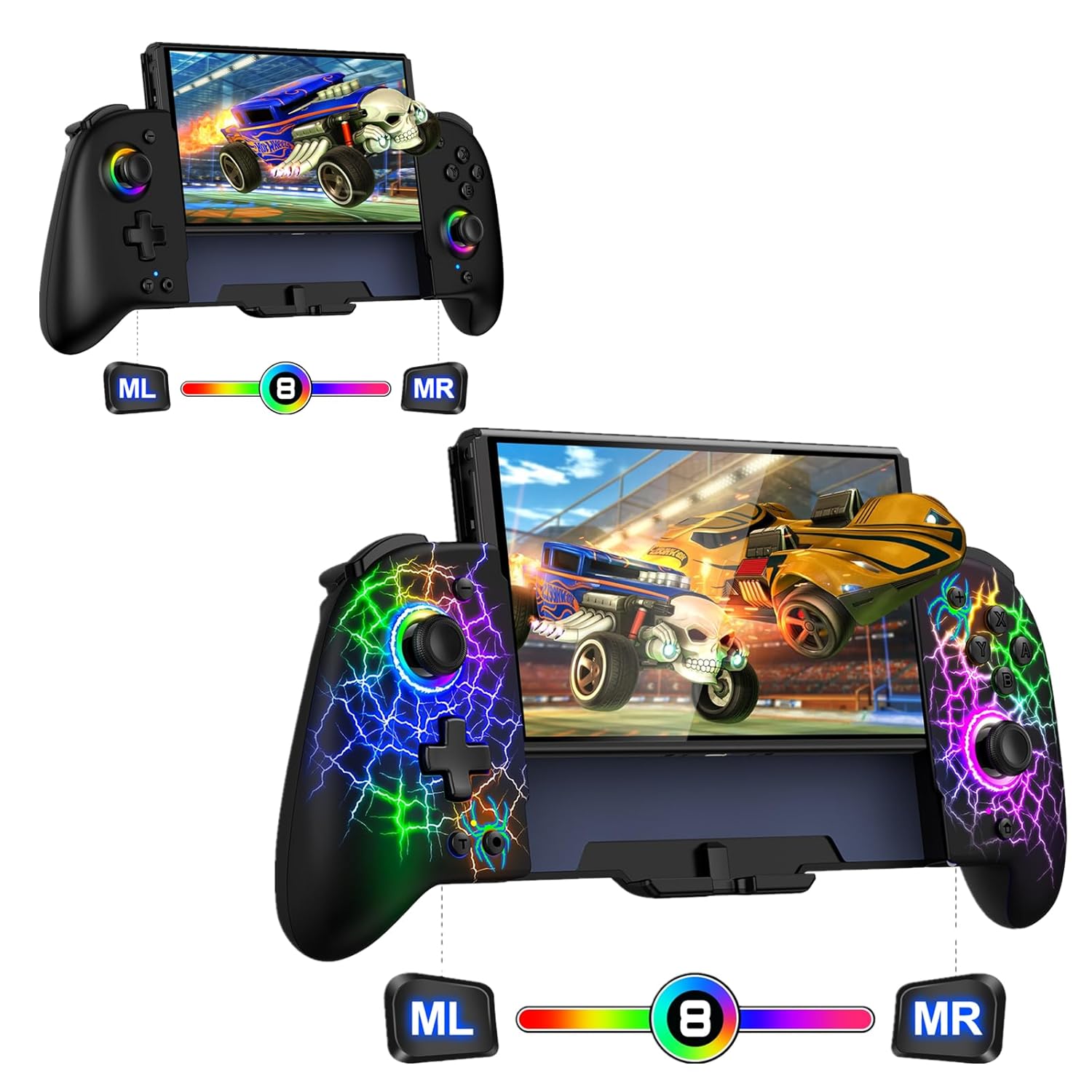 Amazon.com: Gammeefy Black Controller (Standard Joystick) + Spider Silk ...