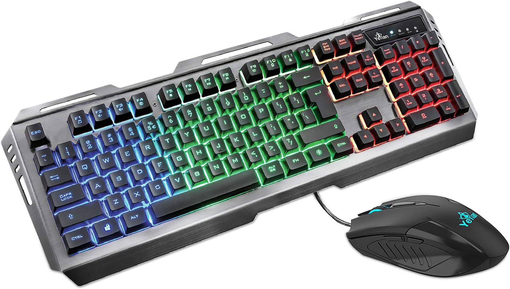 XZEAL Kit Teclado y Mouse Gamer XST-201 Membrana, USB, Efecto Luz ...