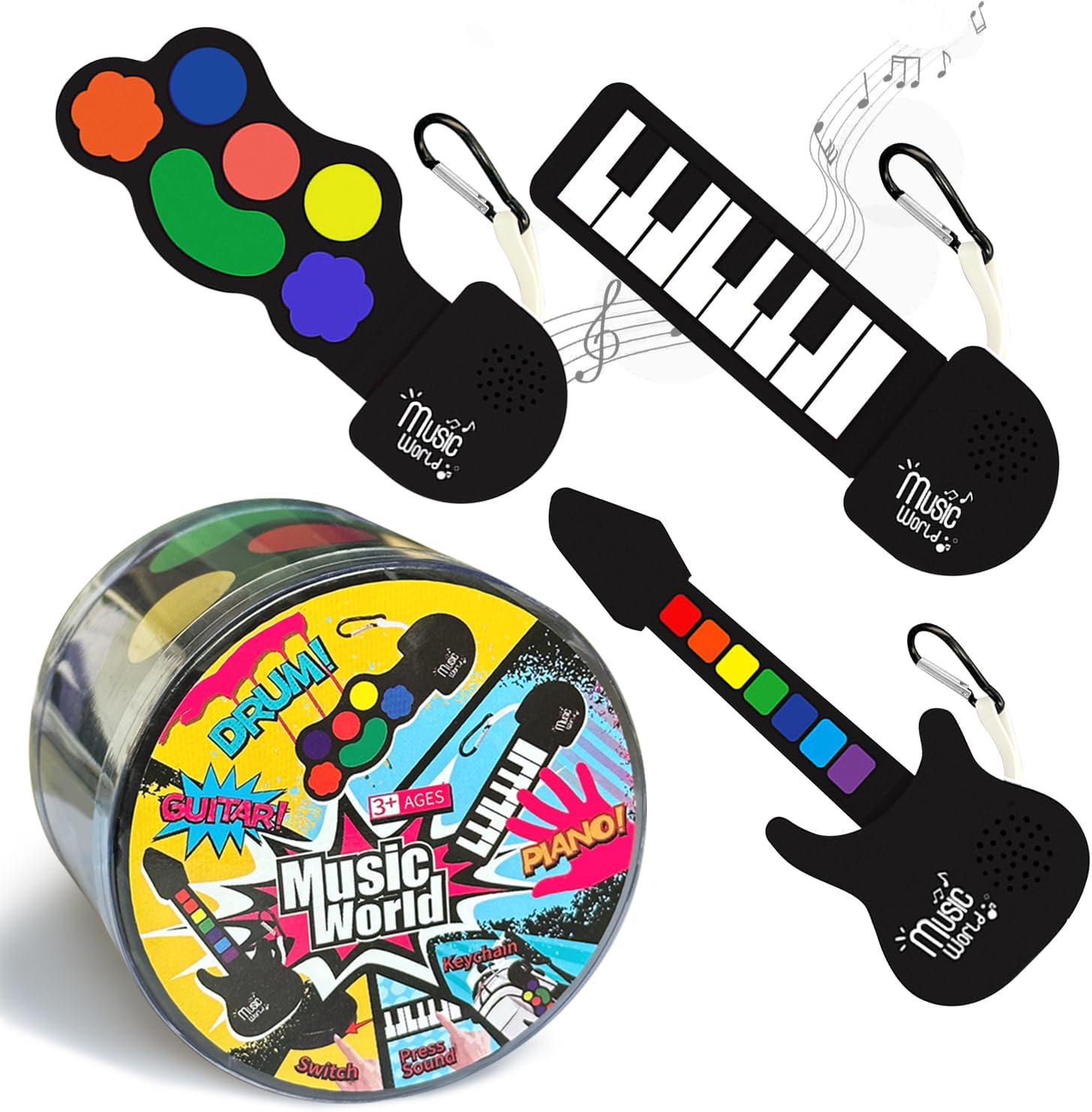 Amazon.com: Mini Roll up Silicone Musical instuments Real Playable ...