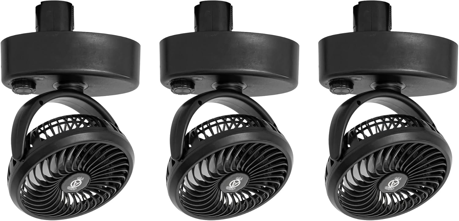 Amazon.com: ANYE J-Type Track Ceiling Adjustable Wind Speed Mini Fan ...