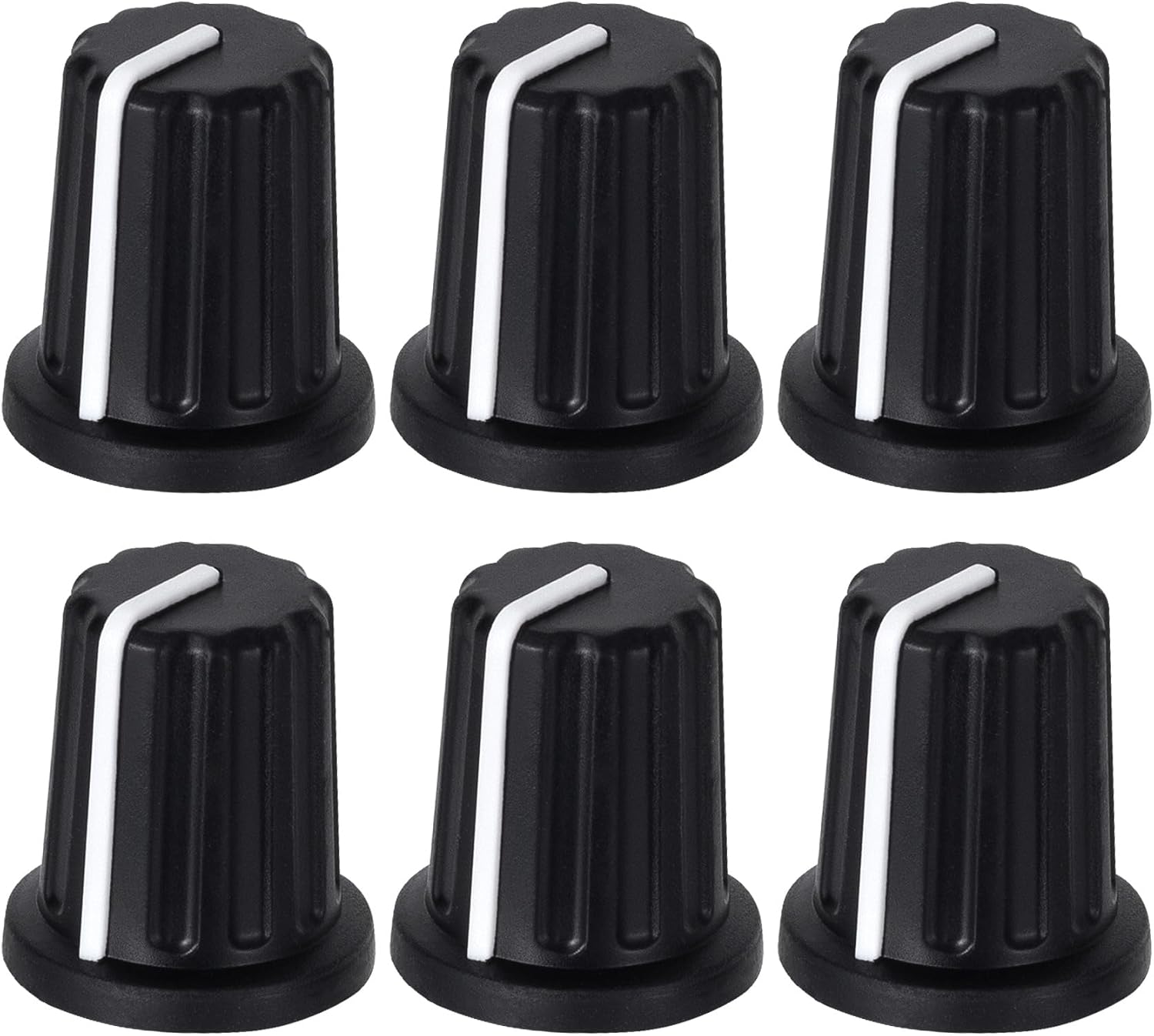 Amazon.com: CustomyLife 6pcs 6mm Knurled Shaft Potentiometer Knob ...