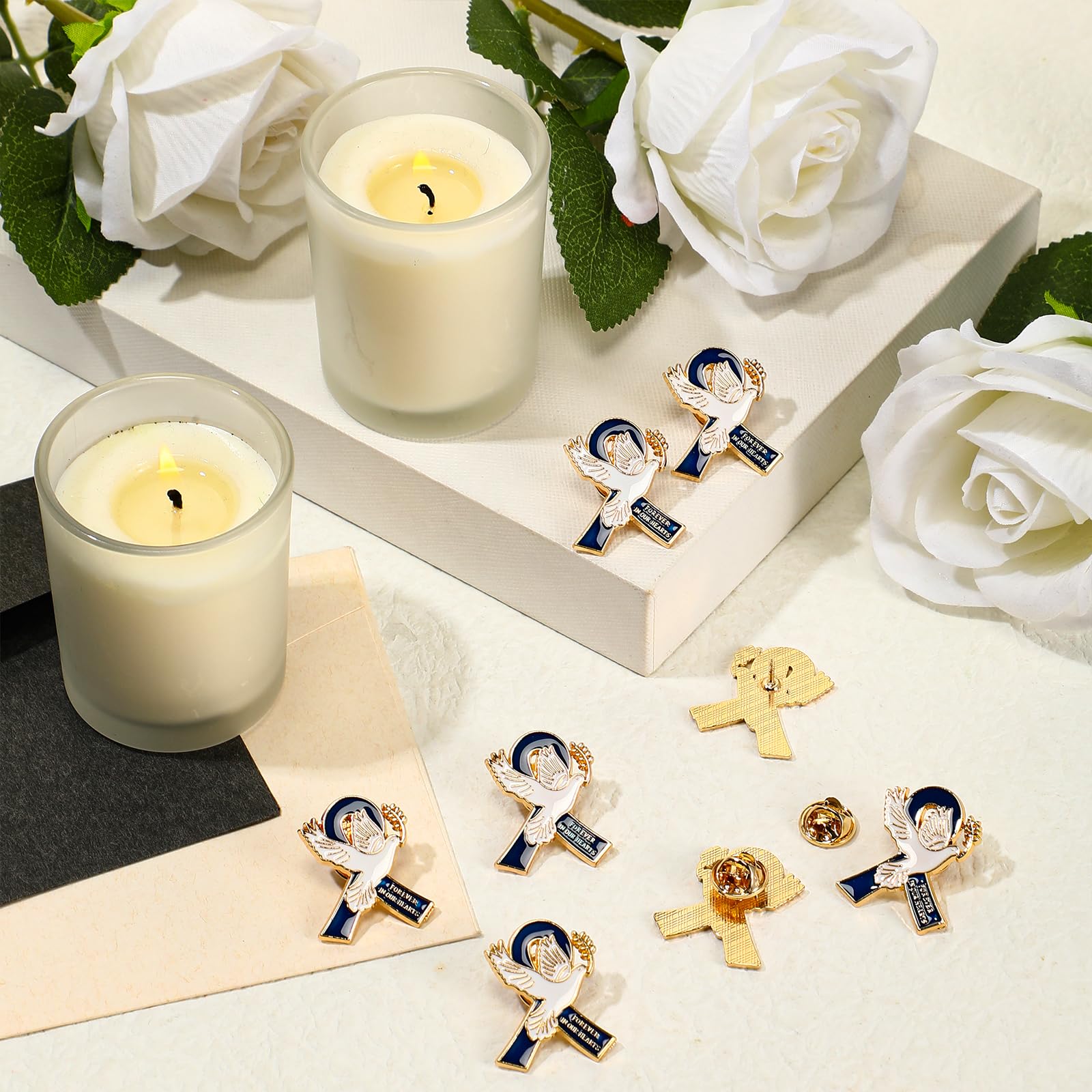 Snapklik.com : Loetere 60 Set Funeral Ribbon Pins Funeral Favors For ...