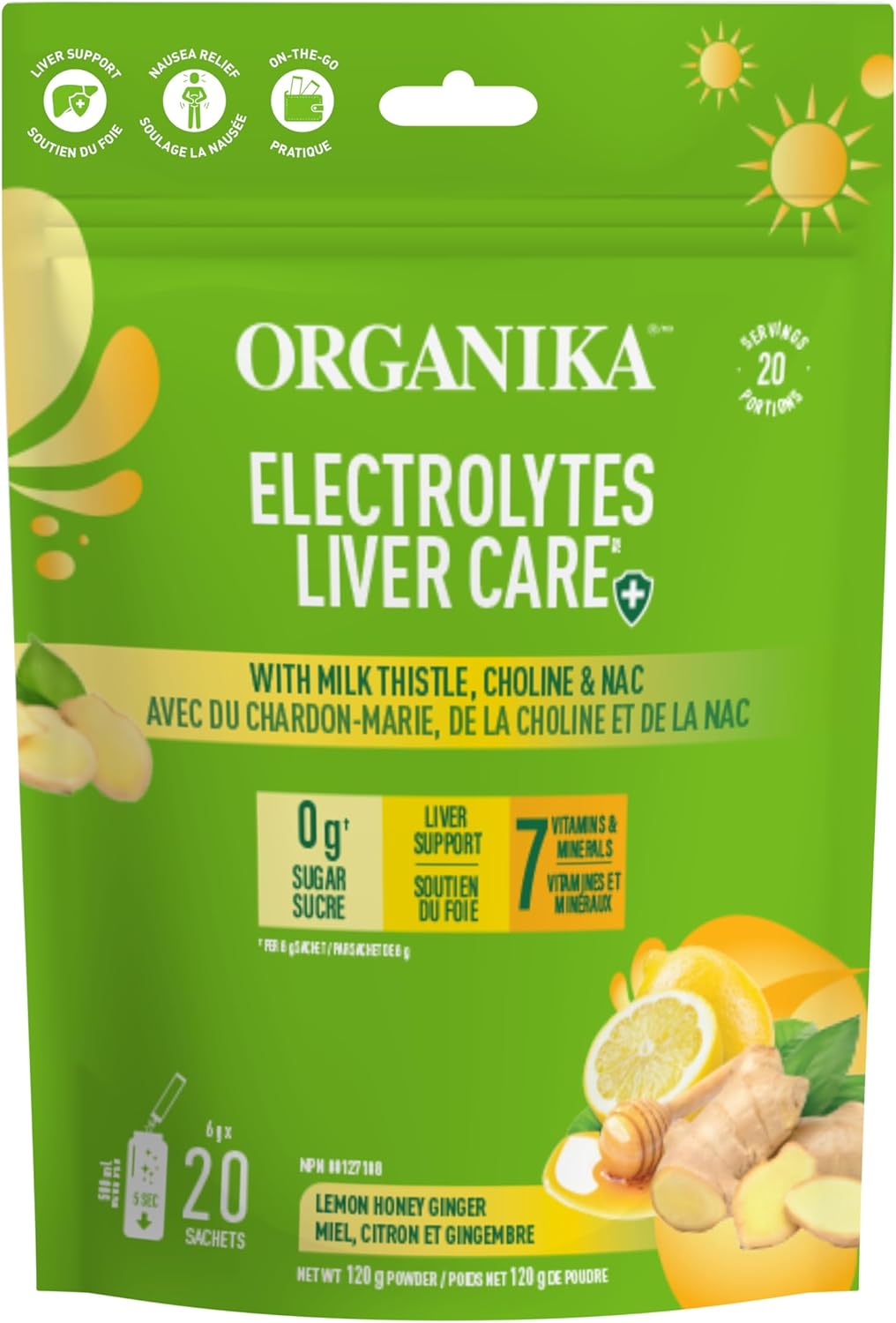 Organika Canadian-Made Electrolytes Liver Care with Milk Thistle ...