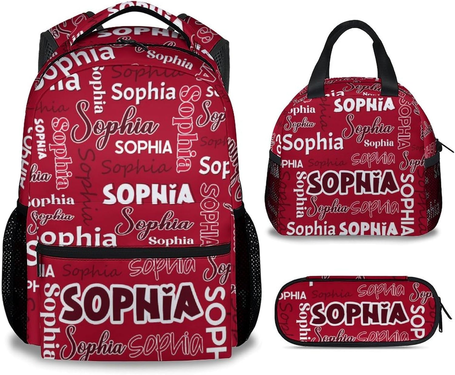 Amazon.com | UNIKITTY Personalized Backpack with Lunch Box - Girls ...