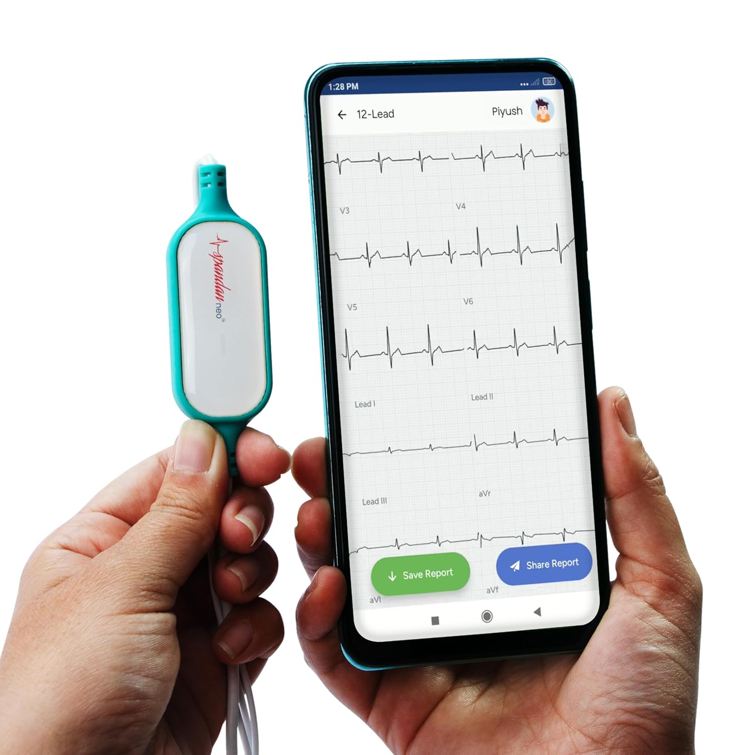 Sunfox Spandan Neo Portable ECG Machine | Home ECG Monitor with 24 ...