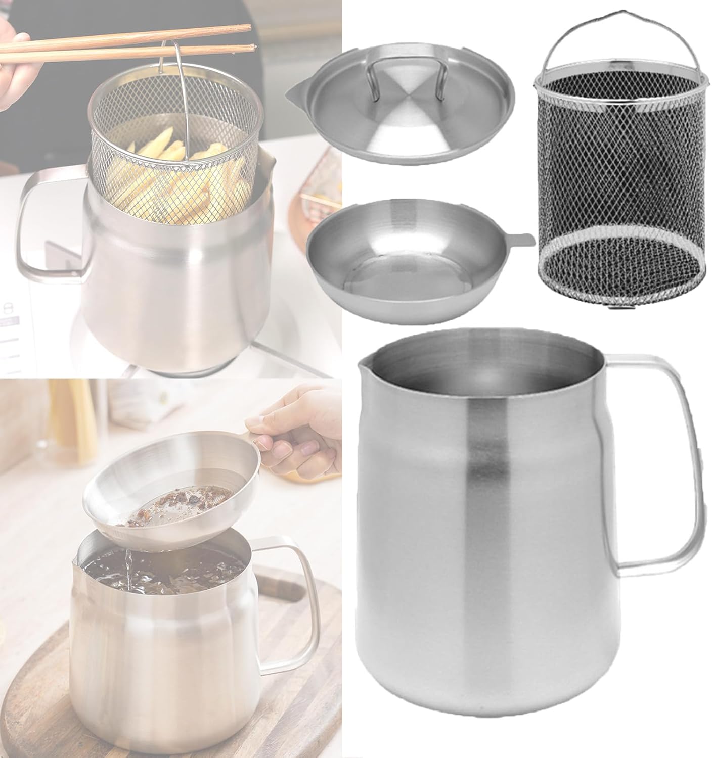 Amazon.com: MIANDEKPE 304 Stainless Steel Stainless Steel Oil Filter ...