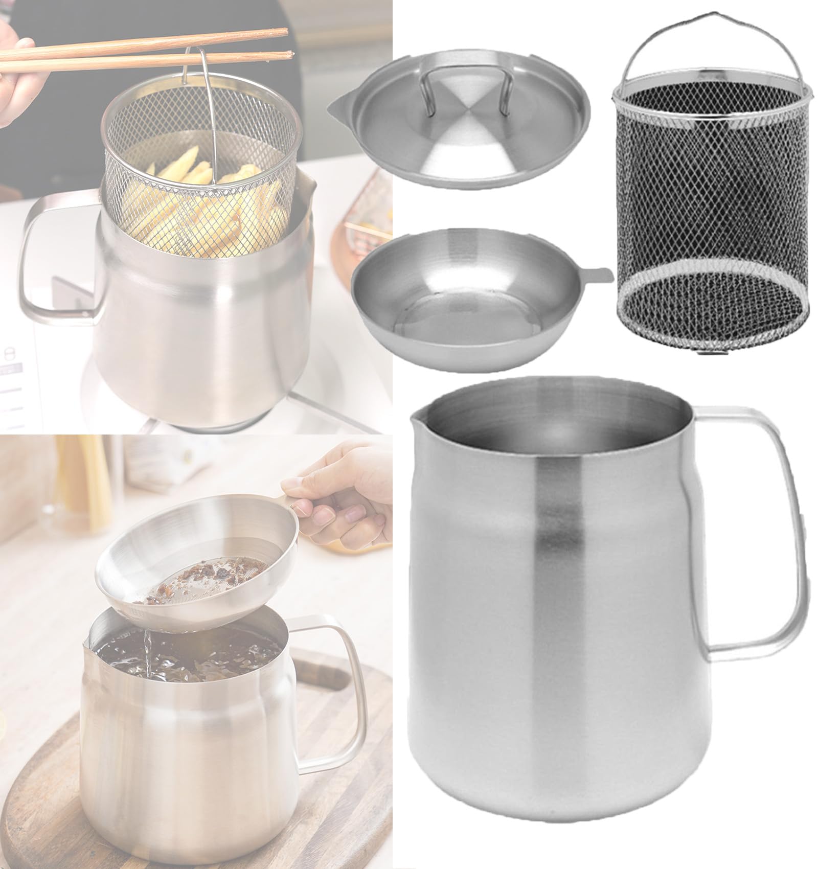 Amazon.com: MIANDEKPE 304 Stainless Steel Stainless Steel Oil Filter ...
