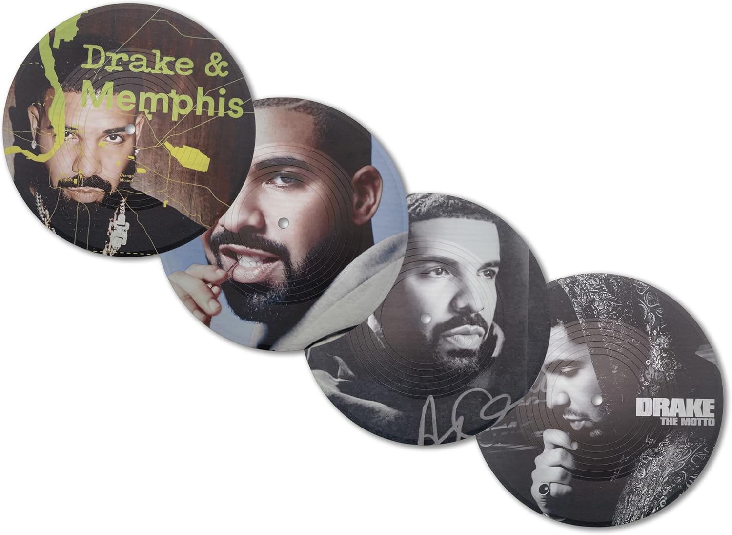 Amazon.com: Drake Aesthetic Vinyl Record Wall Decor - 4 Pieces Pack ...