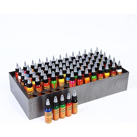 Amazon.com: 78 Holes Tattoo Pigment Ink Bottles Holder Metal Tattoo ...