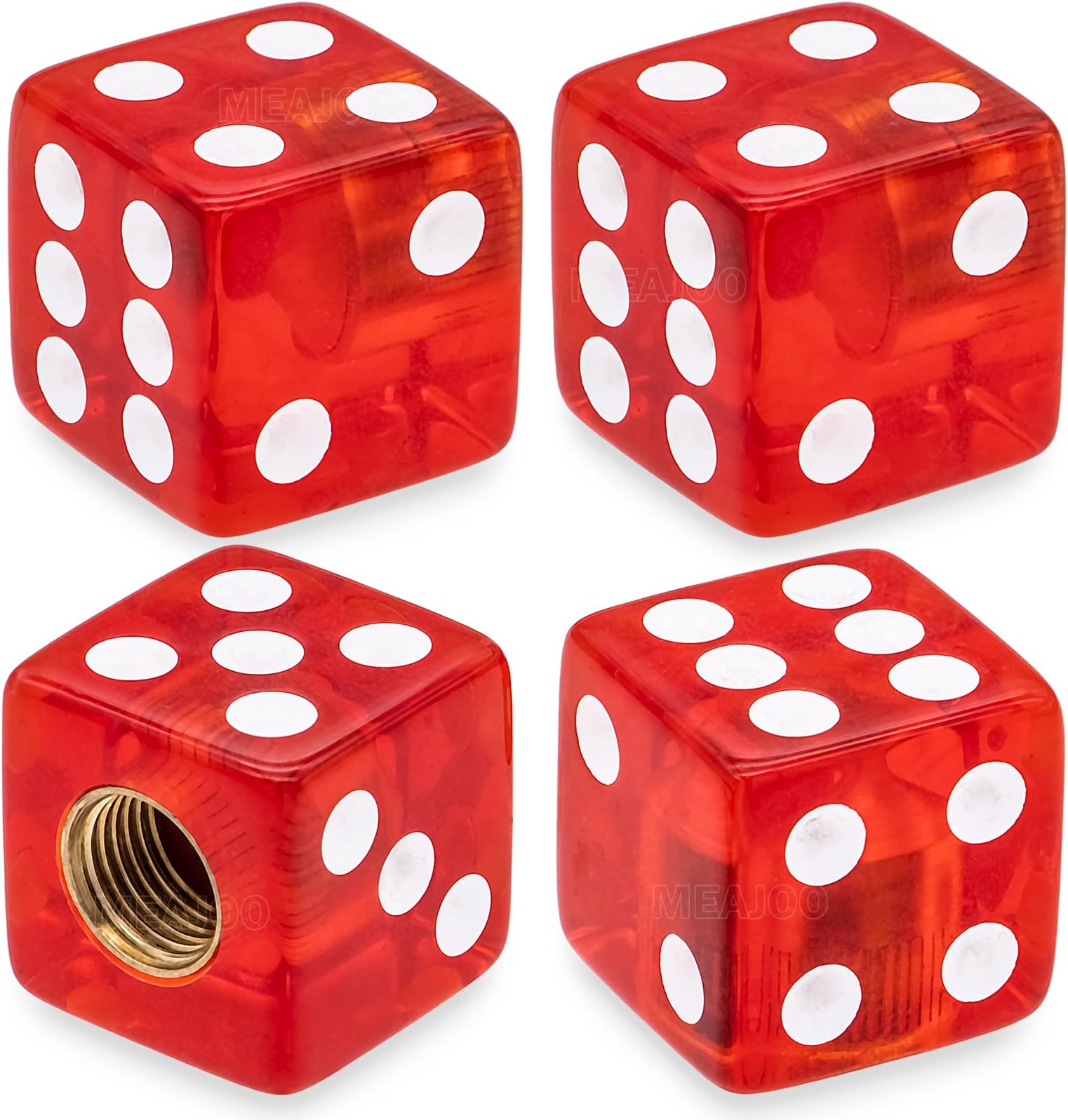 Amazon.com: 4PCS Acrylic Dice Style Tire Valve Stem Cap, Car Air Caps ...