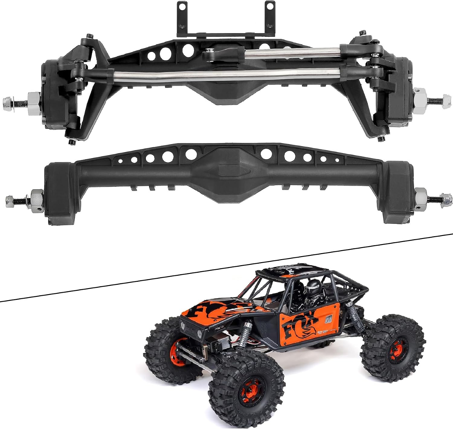 Amazon.com: STMU 1/10 RC Crawler Front & Rear Plastic Currie F9 Portal ...