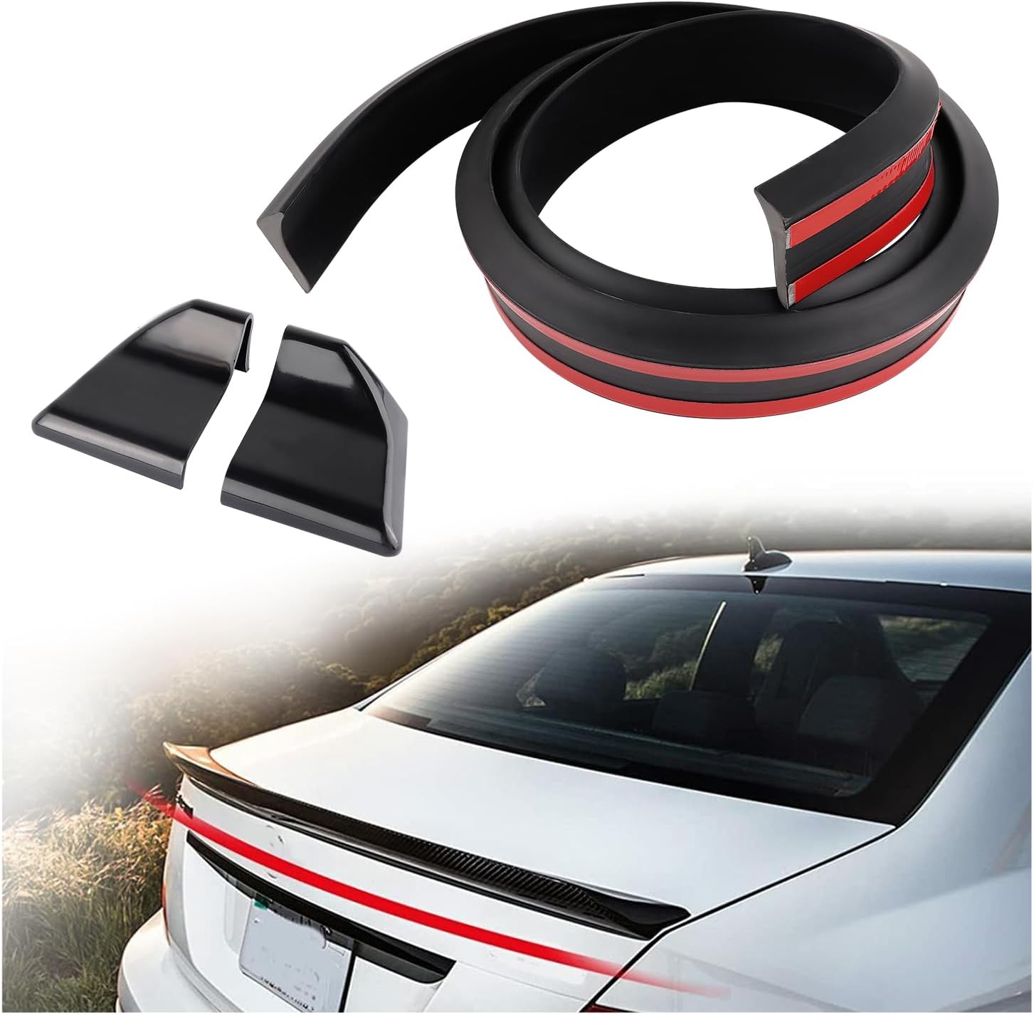 Amazon.com: Spoilers for Cars,4.9 Ft Reflective Carbon Fiber Spoiler ...