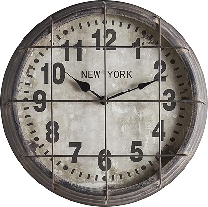 Amazon.com: 47th & Main Analog Wall Clock, Subway : Home & Kitchen