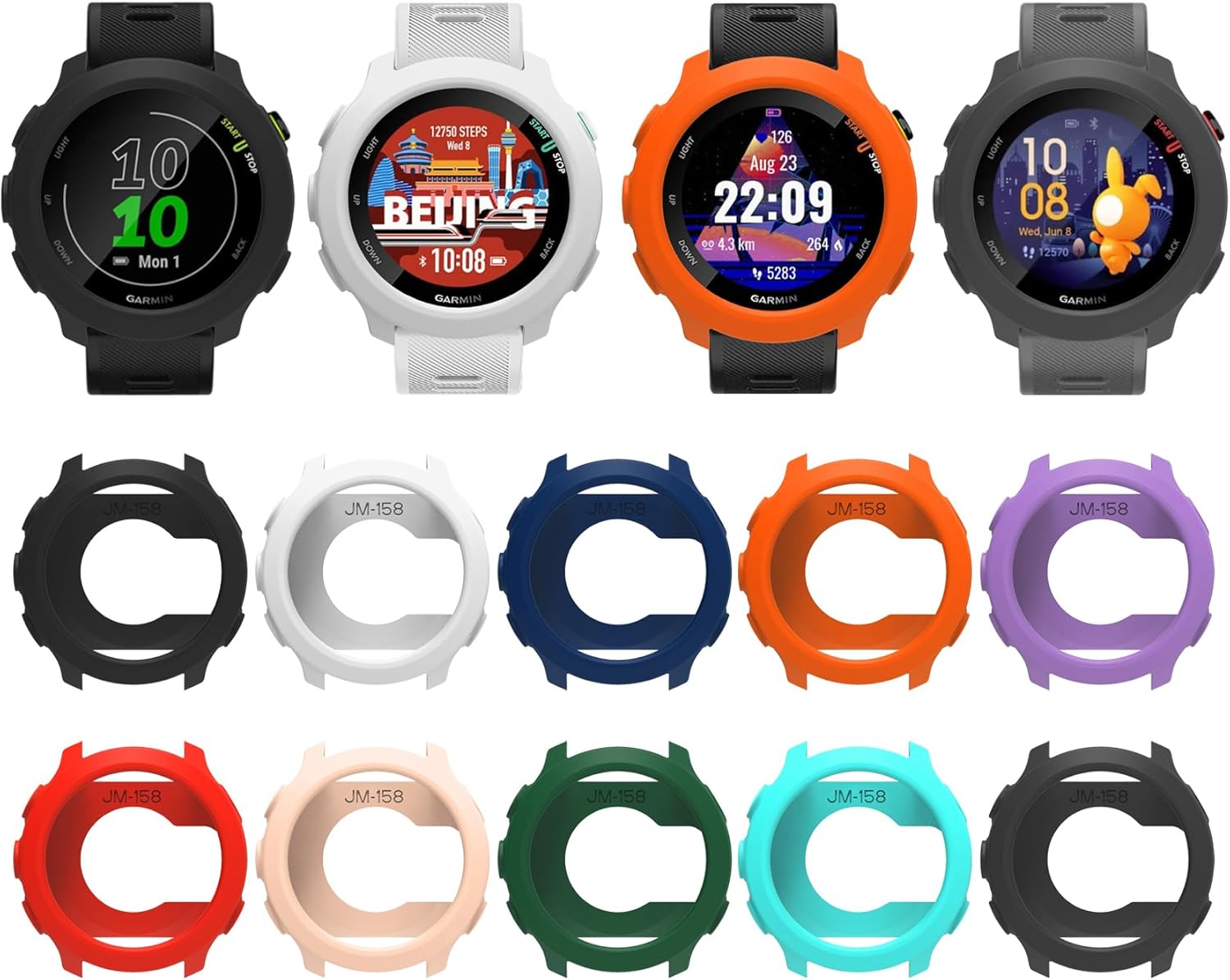 Amazon.com: Watch Cover Compatible with Garmin Forerunner 55 Silicone ...