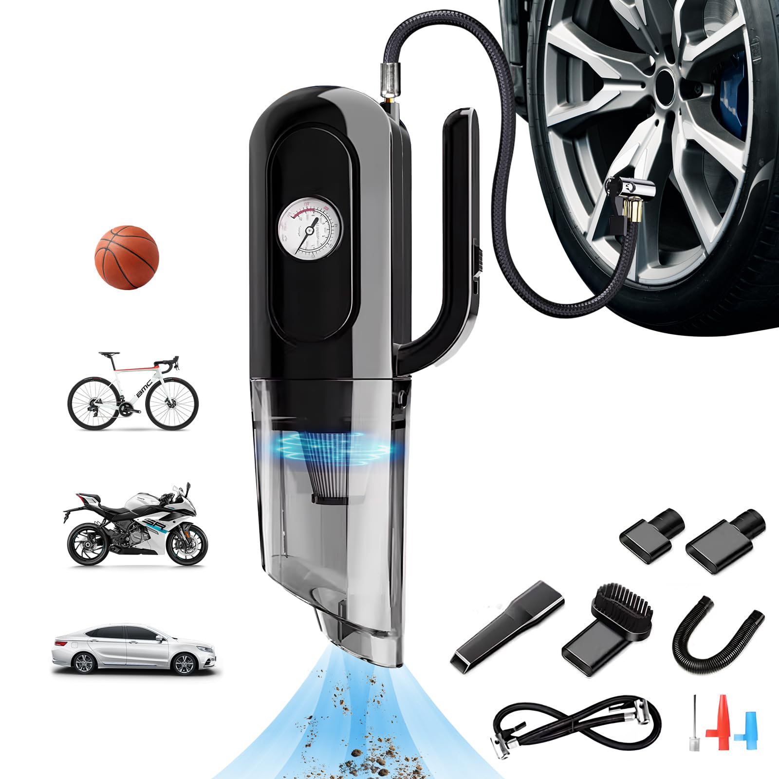 Amazon.com - 4 in 1 Tire Inflator Portable Air Compressor-Cordless Car ...