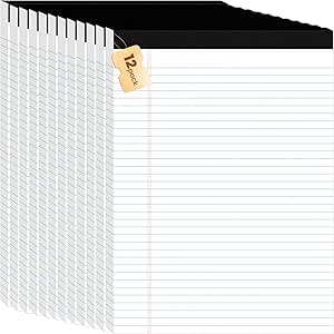 Amazon.com : 12Packs Legal Pads 8.5 x 11 Inch, 50Sheets/Pack, College ...