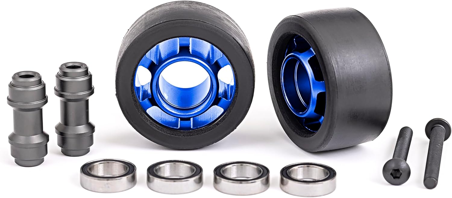Amazon.com: Traxxas X-Maxx/XRT Wheelie Bar Wheels Blue TRA7775X : Toys ...