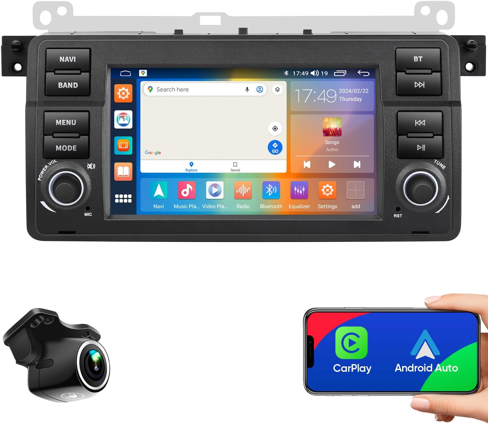 Amazon.com: for BMW E46 Radio Upgrade - Car Stereo Built-in CarPlay ...