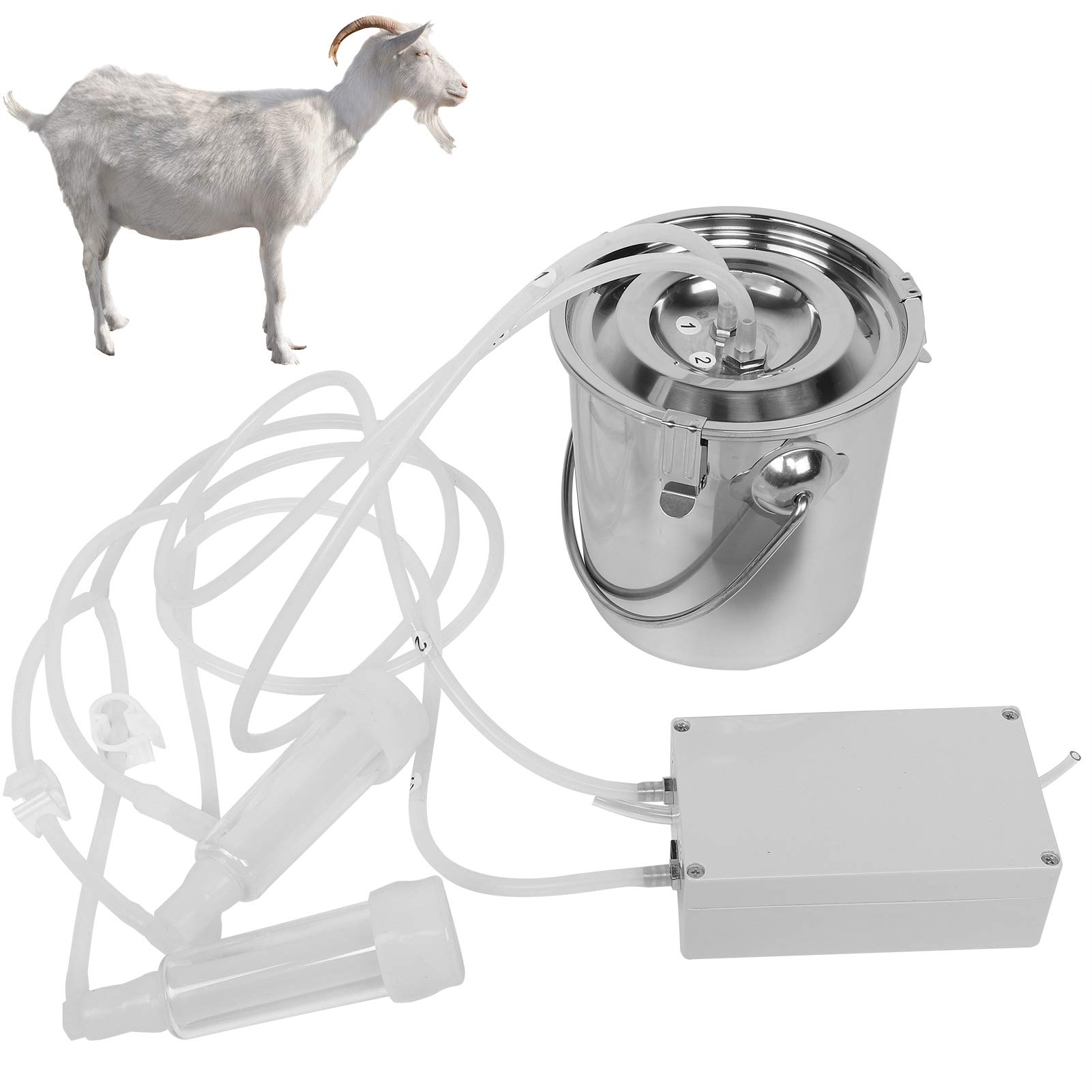 Buy HAOX 3L Goat Milking Machine, Portable Pulsation Vacuum Pump Sheep ...