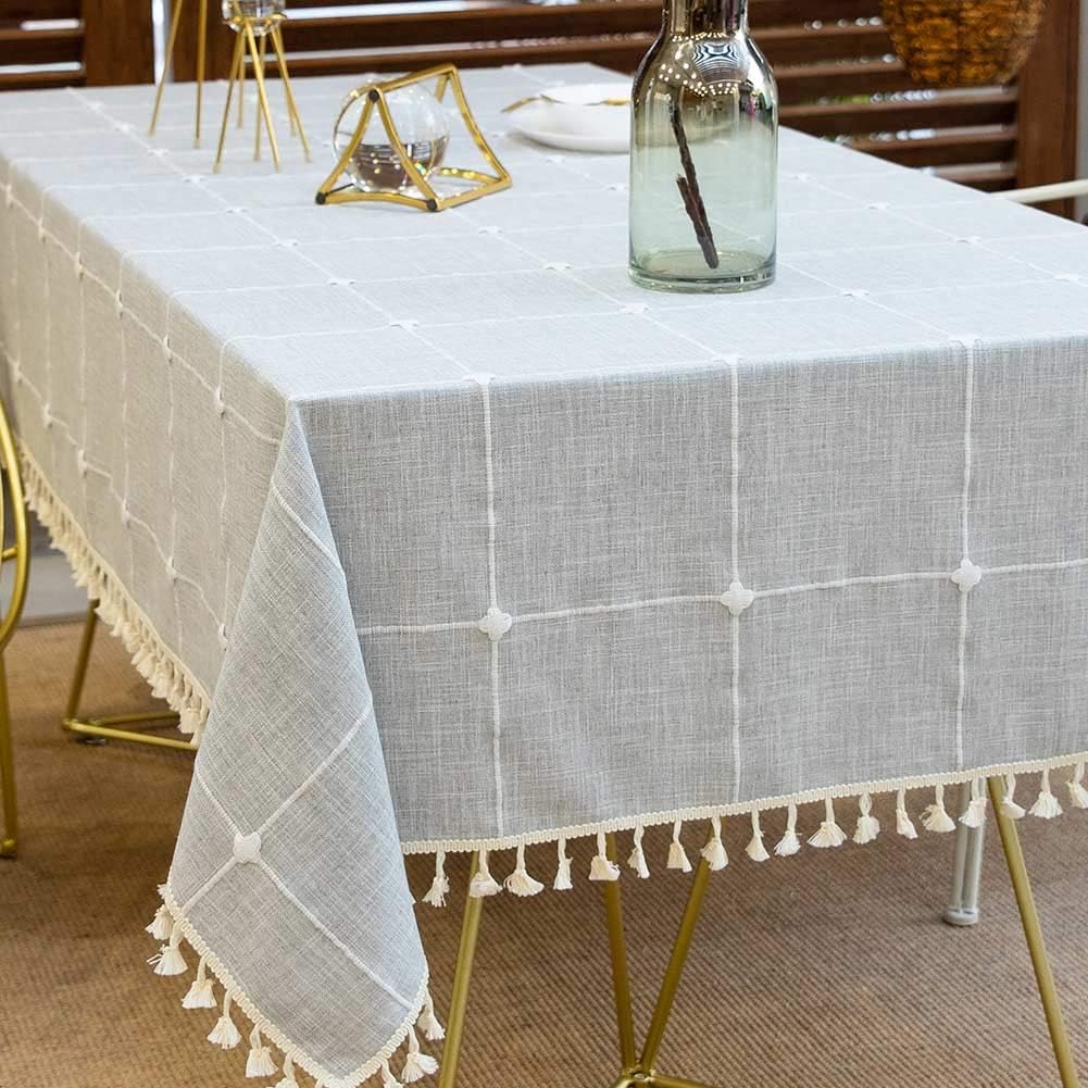 Amazon.com: Deep Dream Tablecloths, Embroidered Checkered Table Cloth ...