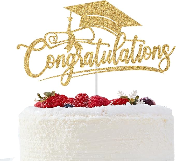 Amazon.com: Congratulations Cake Topper, Congrats Grad Decorations ...