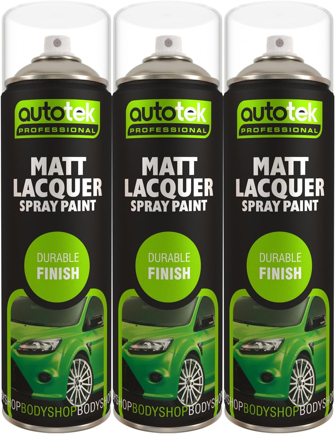 Autotek Matt Lacquer Multi-Purpose Aerosol Spay Paint 500ml x3 : Amazon ...