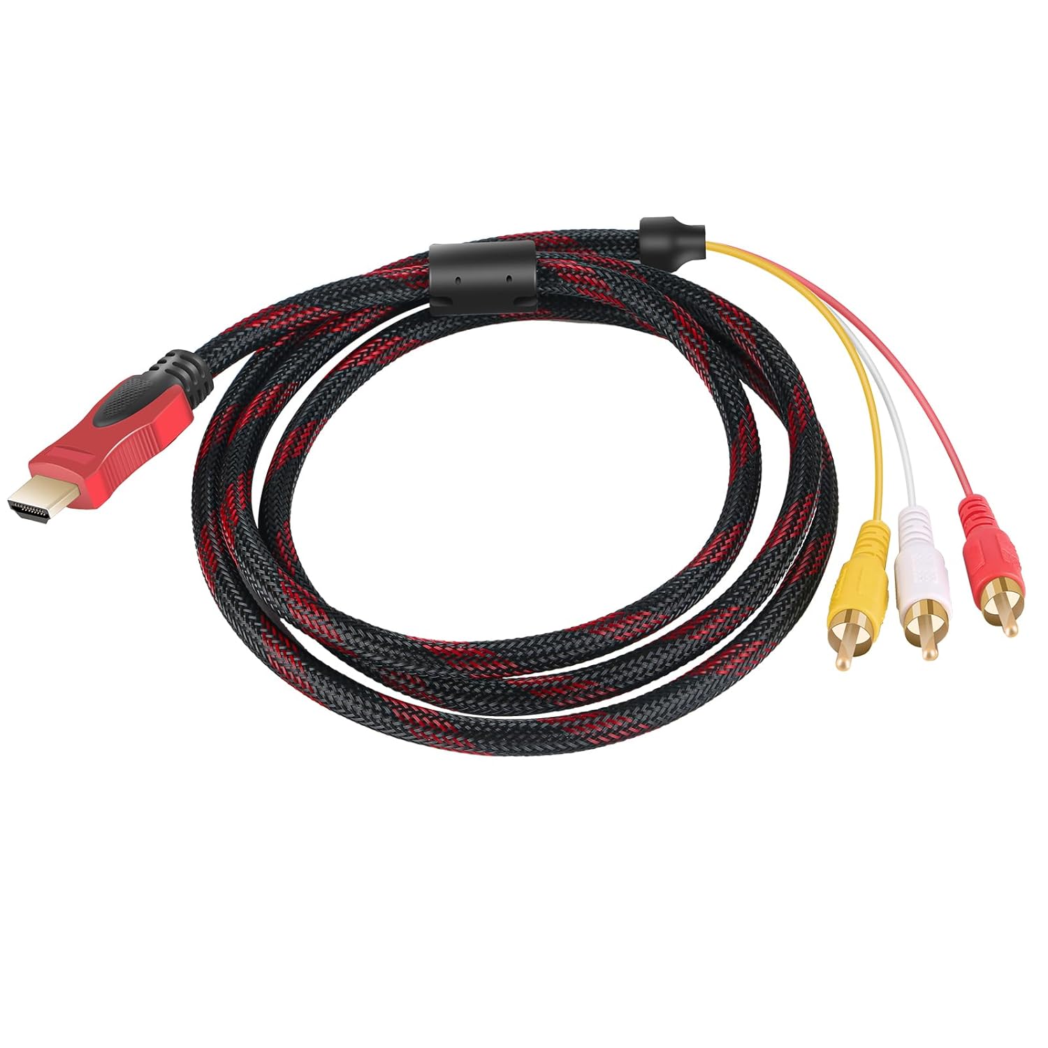 Amazon.com: HDMI to RCA Cable HDMI Male to 3 RCA Video Audio AV Cable ...