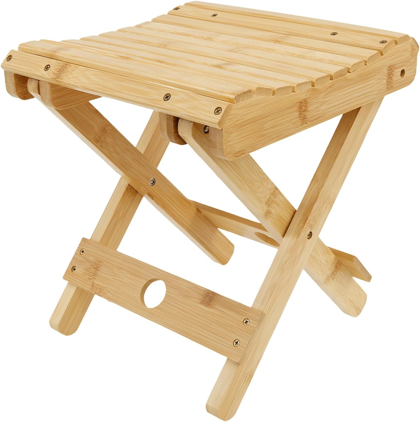 Bamboo Folding Stool,for Portable Sauna Box Arc Shape Design Foldable ...