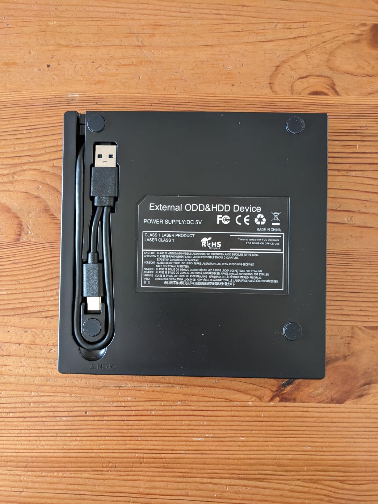 ORIGBELIE External CD DVD +/-RW Drive USB 3.0 Type C Portable CD/DVD ...