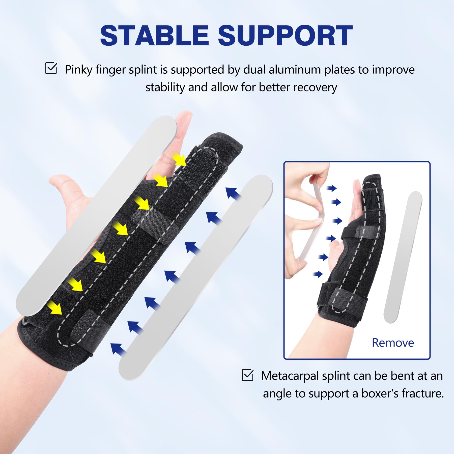 Snapklik.com : Cozyhealth Boxer Finger Splint Brace, Supports Pinky ...