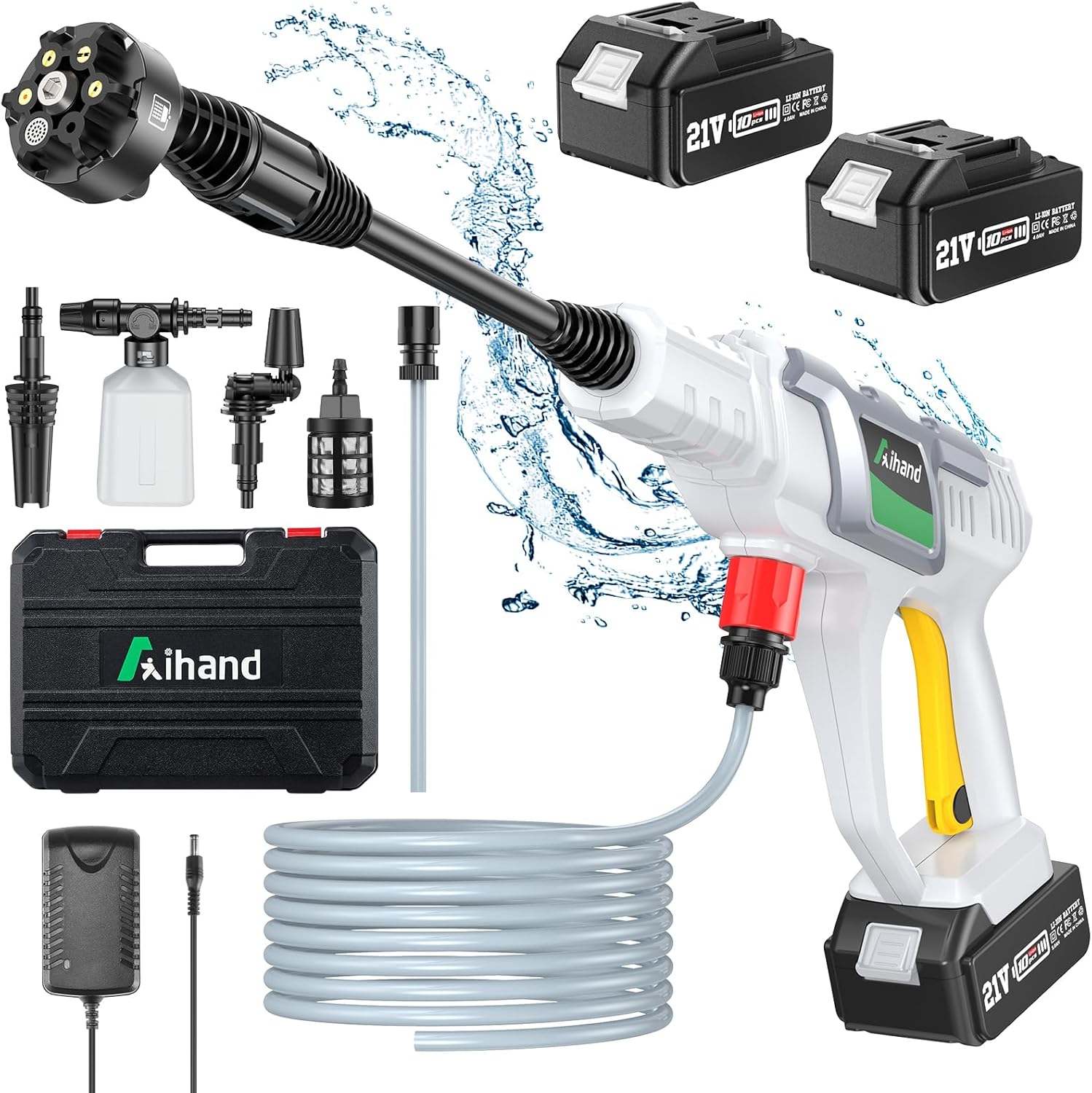 Amazon.com : Aihand Cordless Pressure Washer, BRUSHLESS 970 PSI ...