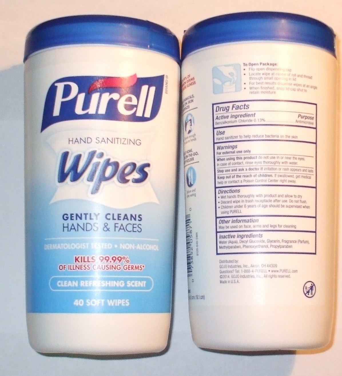 Amazon.com : Purell Wipes Clean Scent Size 40ct Purell Wipes Clean ...
