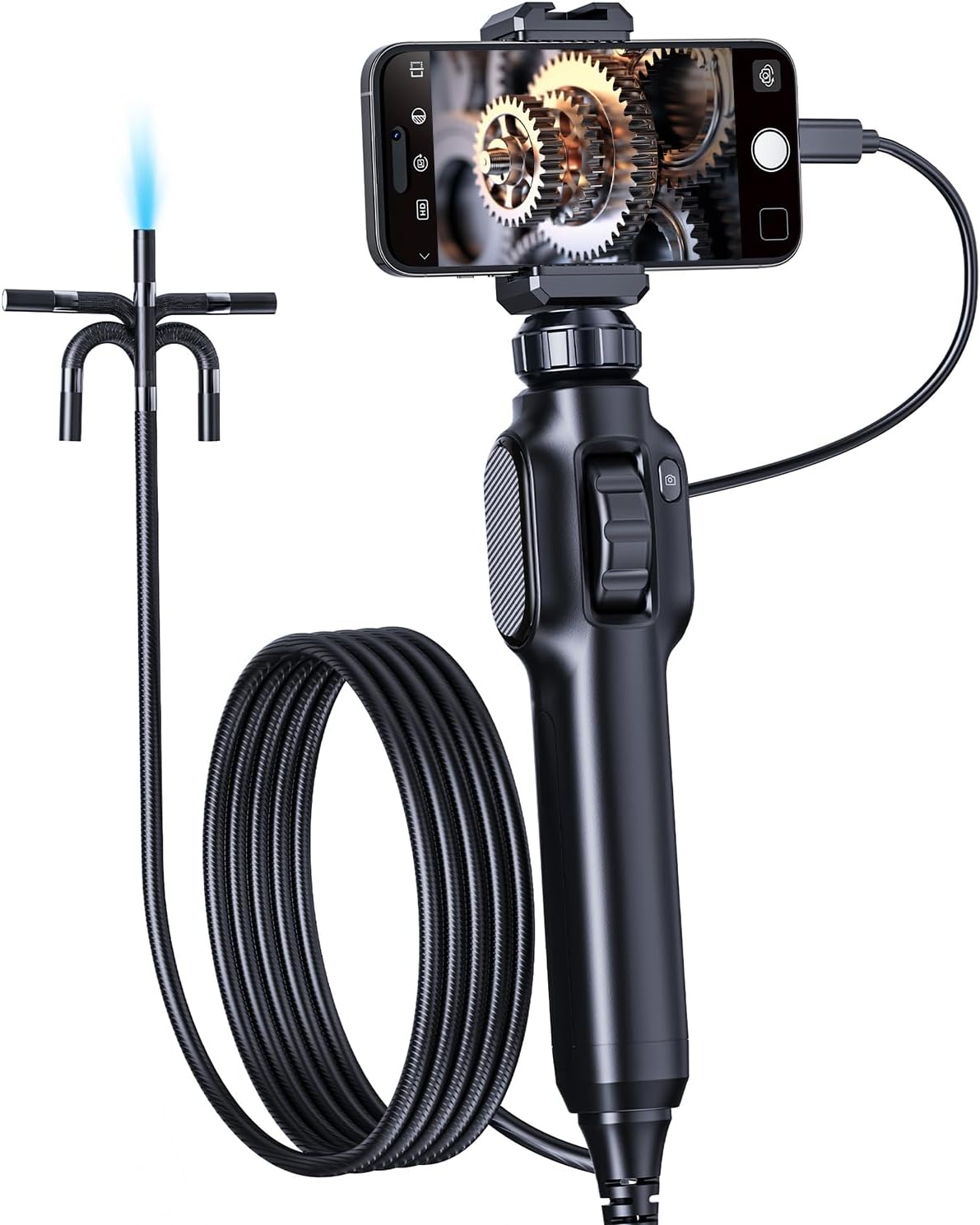 Amazon.com: Hopefox Articulating Borescope Camera with Lights,1080P Two ...