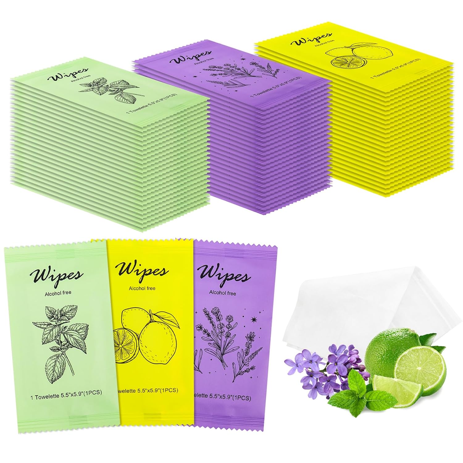 Amazon.com: Individual Hand Wipes Wet Wipes Travel Size,Wet Wipes ...